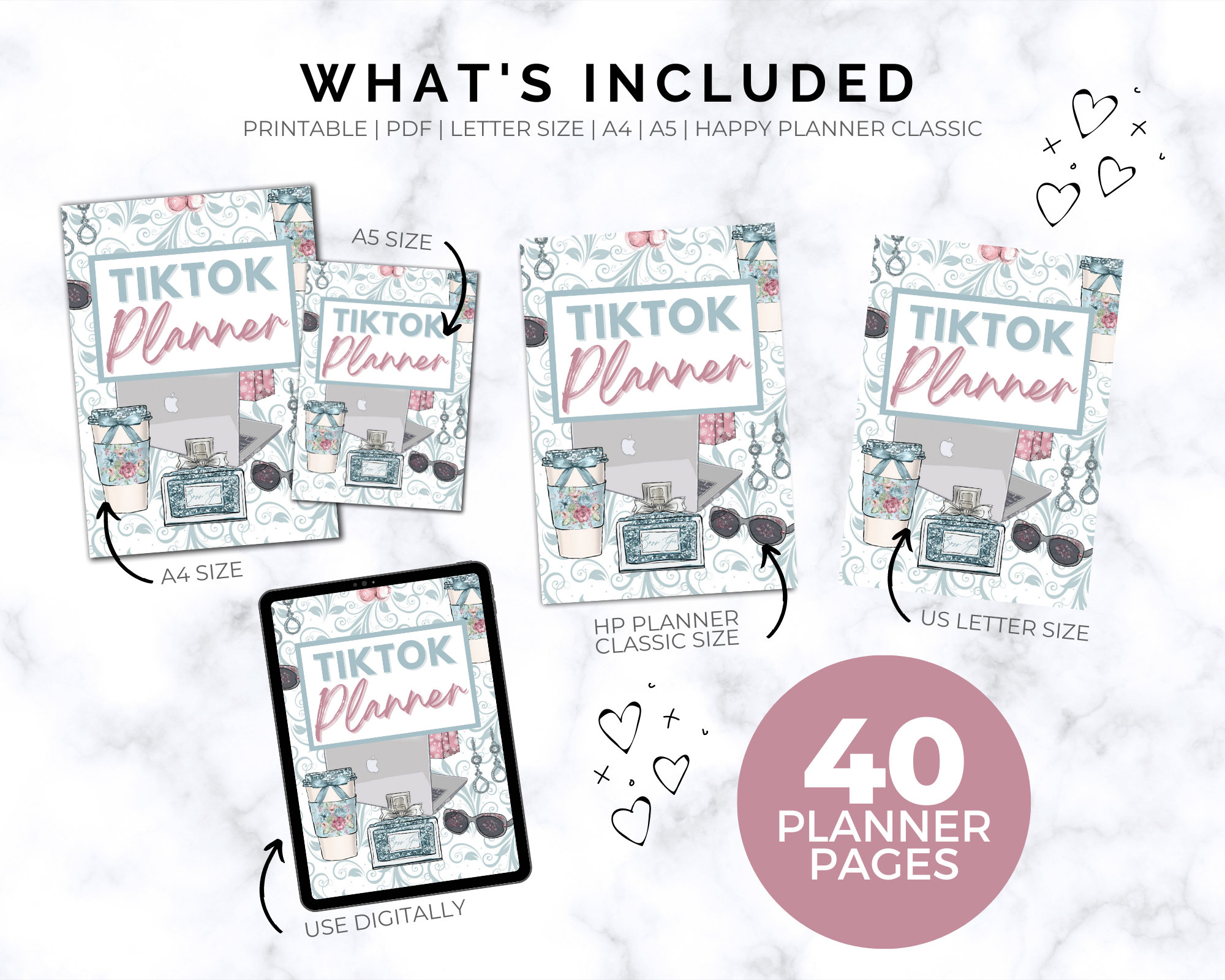 Tiktok Planner Tik-tok Content Schedule Tiktok Strategy Hashtag Search ...