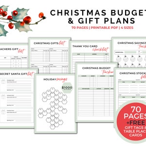 Christmas Planner Printable, Holiday Planner, Gift Budget Planner ...