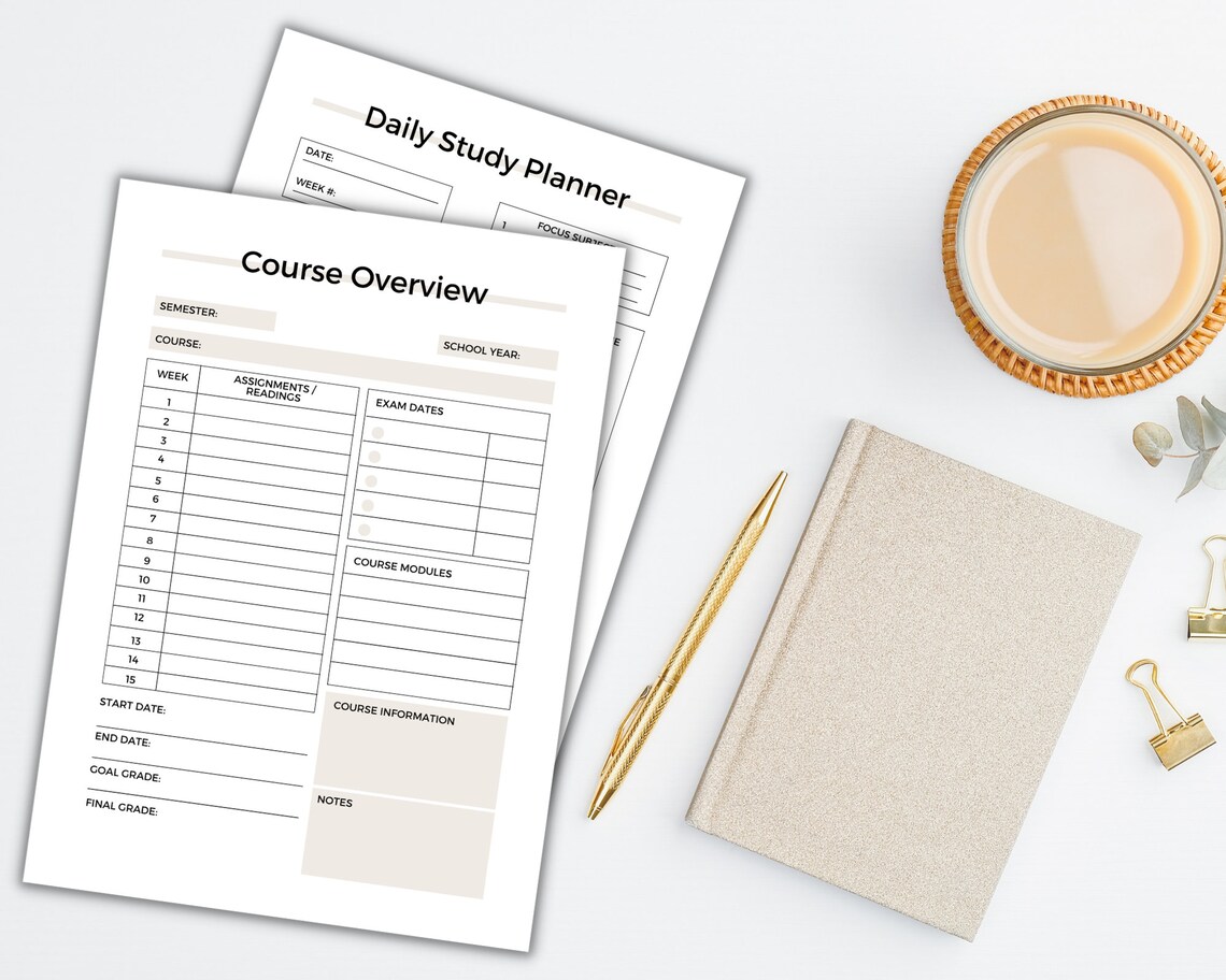 Student Planner Printable University Planner Printable - Etsy