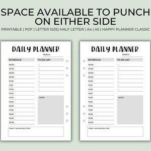 Daily Planner Printable - Instant Download, To-do List, Improve ...