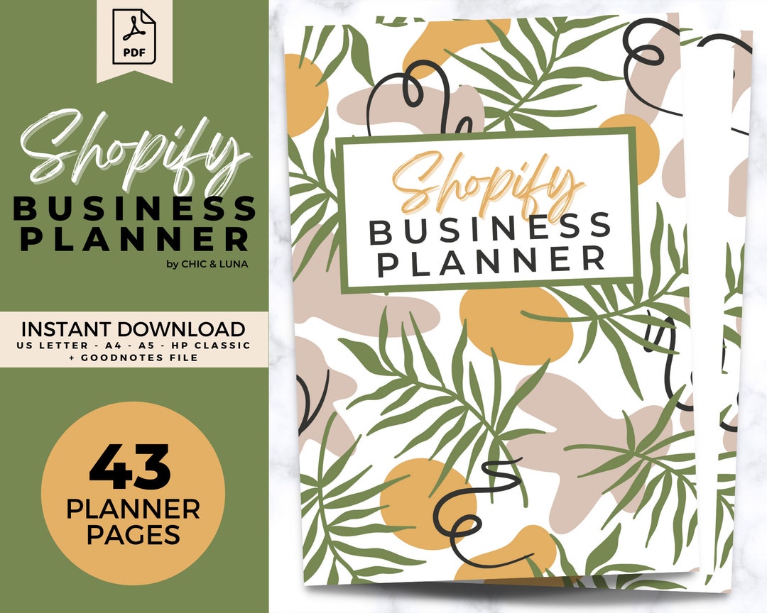 Shopify Store Planner Printable | Digital Shopify Planner | Shopify ...