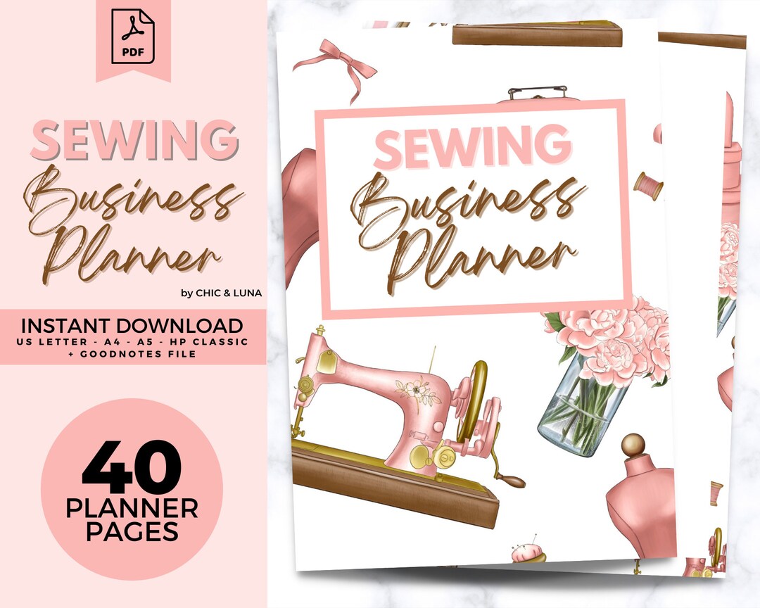 Sewing Business Planner: Printable Inventory, Measurements, Project ...