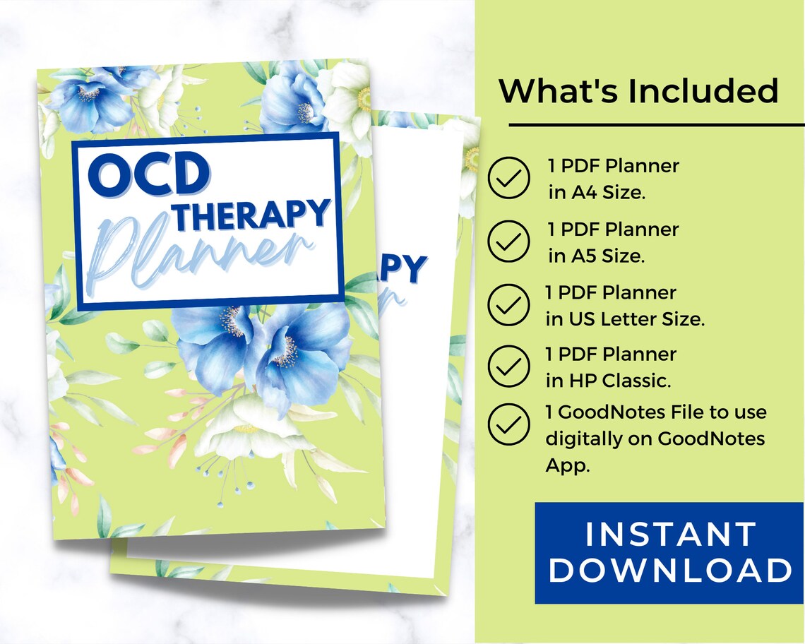 OCD Therapy Planner OCD Worksheet OCD Triggers Printable - Etsy
