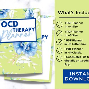 OCD Therapy Planner | OCD Worksheet | OCD Triggers | Printable ...