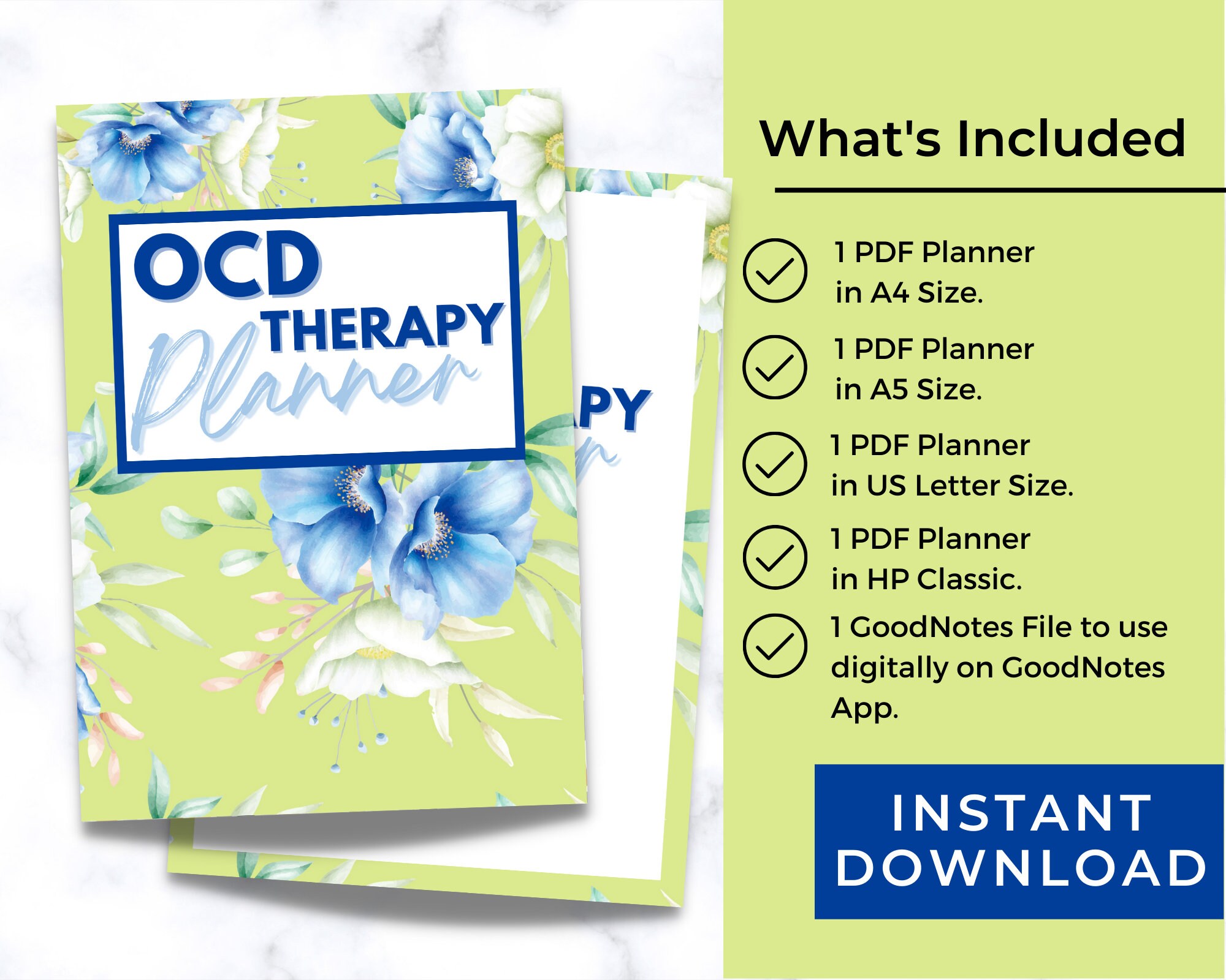 OCD Therapy Planner OCD Worksheet OCD Triggers Printable Obsessive ...