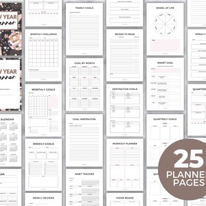 2023 New Year Planner Printable | New Year Goals | Digital New Year ...