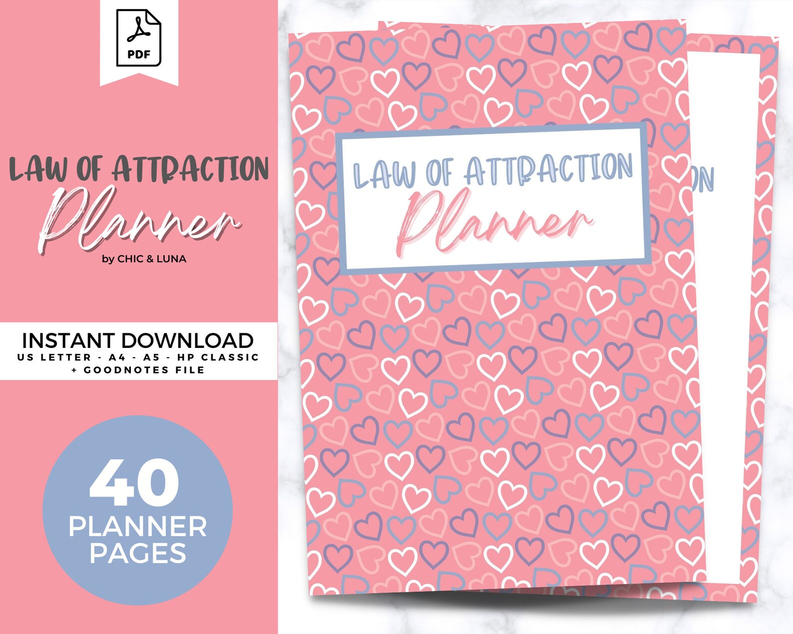 Law Of Attraction Planner Printable Law Of Attraction Journal Law Of