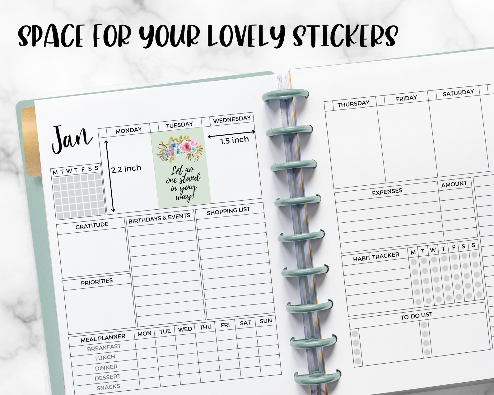 Week at a Glance Printable Instant Download Weekly Planner | Etsy