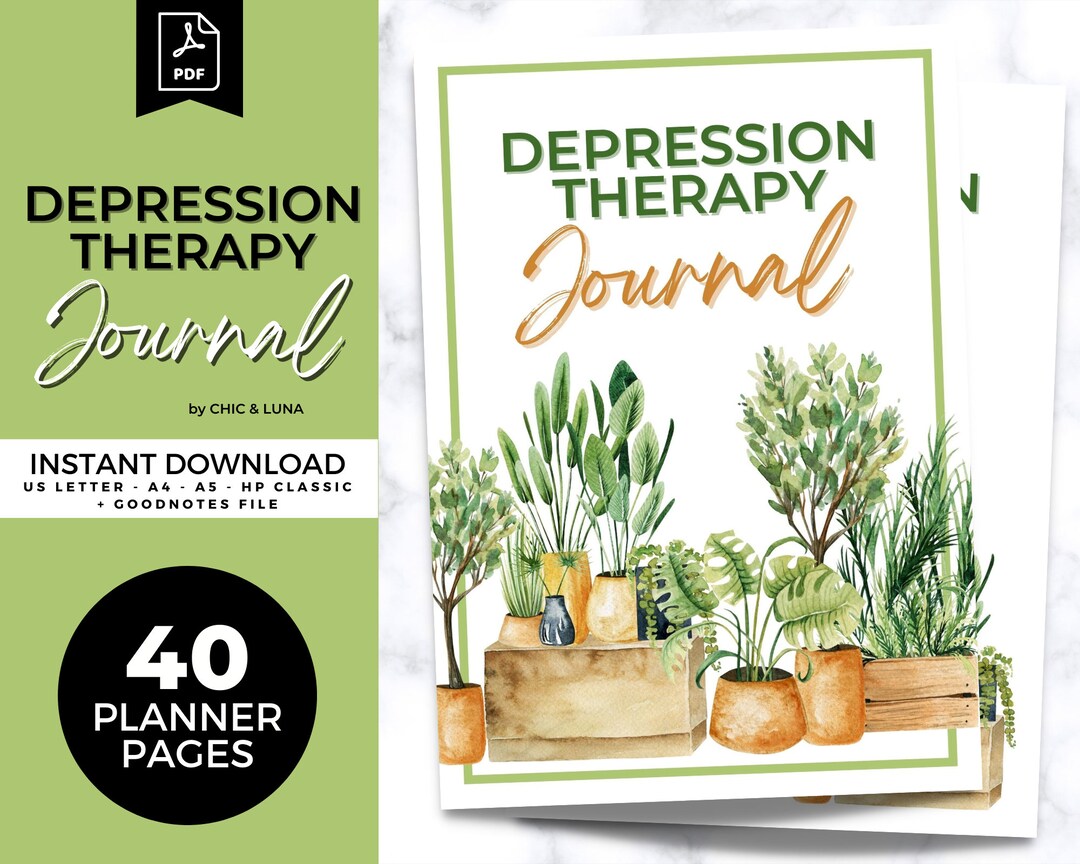 Depression Mental Health Journal | Depression Therapy Planner ...