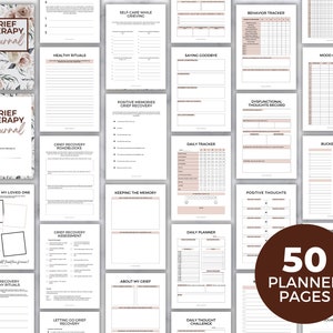 Grief Therapy Journal | Grief Therapy Worksheets | Coping With Loss ...