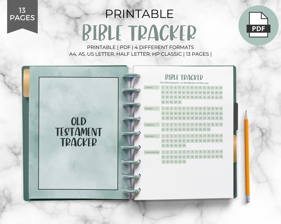 Printable Bible Reading Tracker A4 Letter Fall PDF Bible - Etsy