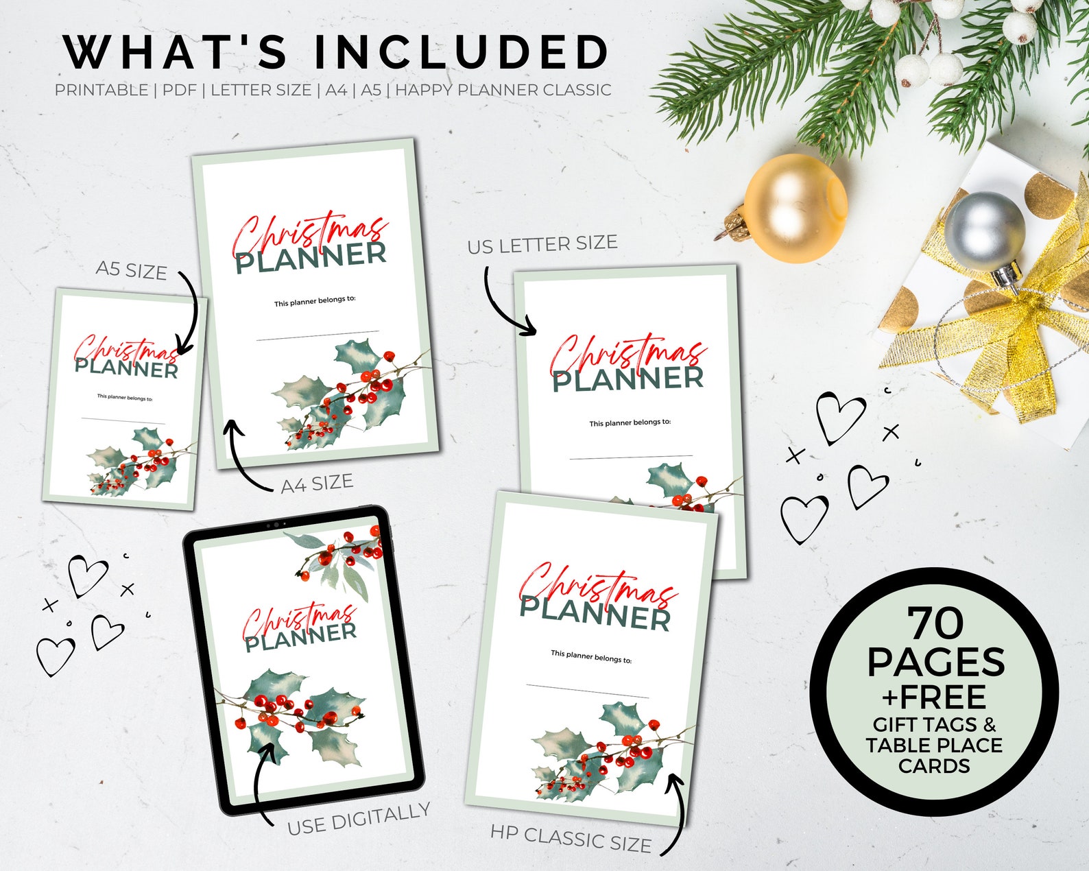 Christmas Planner Printable Holiday Planner Gift Budget - Etsy