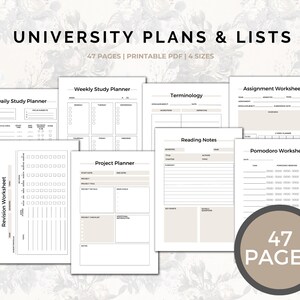 Student Planner Printable, University Planner Printable, University ...