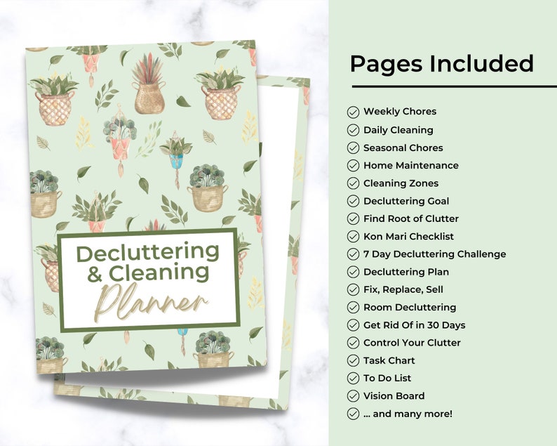 Decluttering Planner Printable Cleaning Journal - Etsy