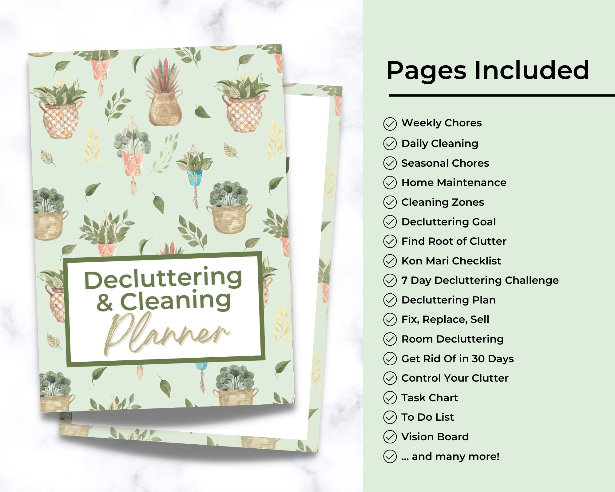Decluttering Planner Printable Cleaning Journal - Etsy