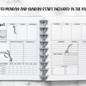 Week at a Glance Printable - Instant Download, Weekly Planner Undated ...