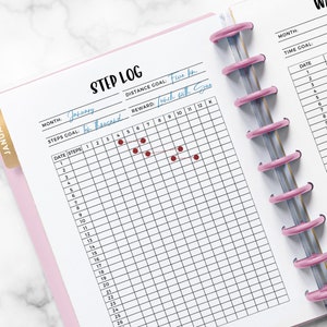 Step & Walking Tracker - Printable, Download, Step Log, Planner Insert ...