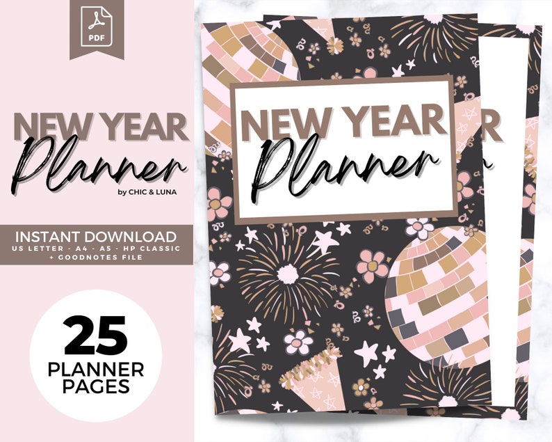2023 New Year Planner Printable New Year Goals Digital New Year Planner ...