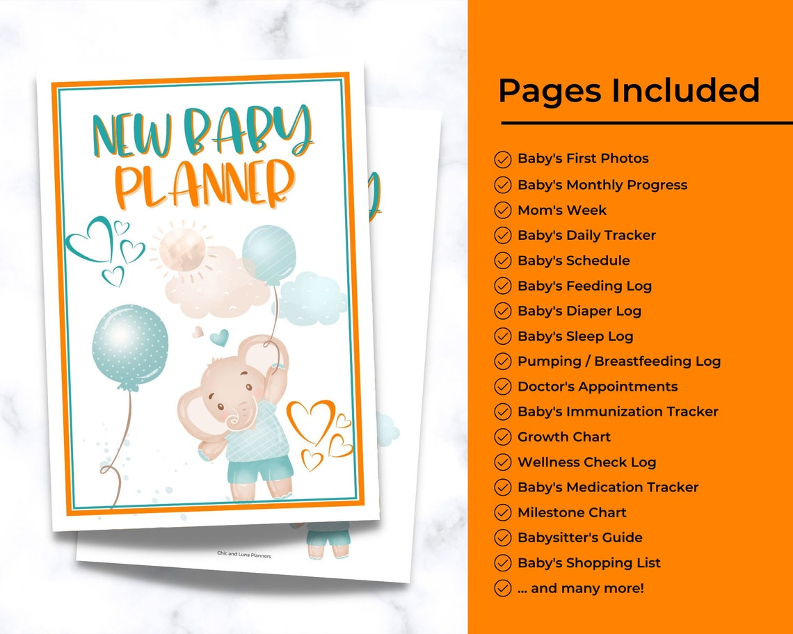 New Baby Planner Printable Newborn Planning Kit Digital - Etsy