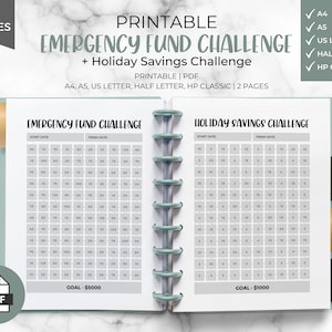 Emergency Fund Challenge Printable Instant Download | Etsy