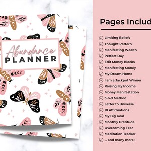 Abundance Planner Printable - Money Mindset Journal - Manifestation ...