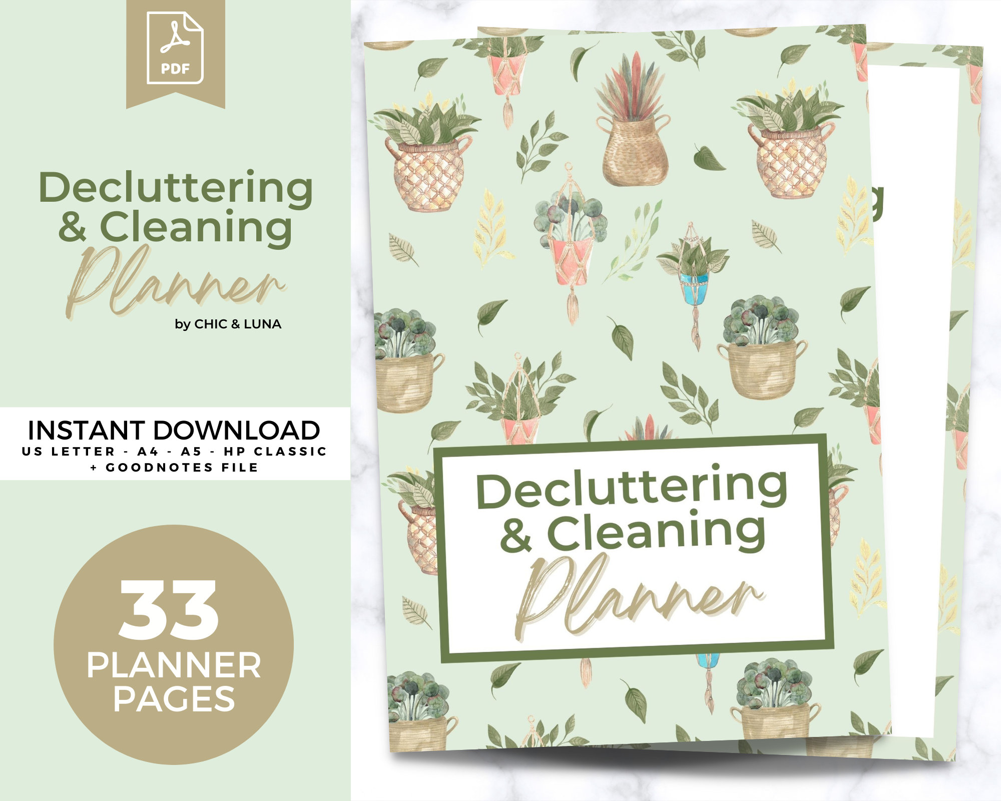 Decluttering Planner Printable Cleaning Journal - Etsy