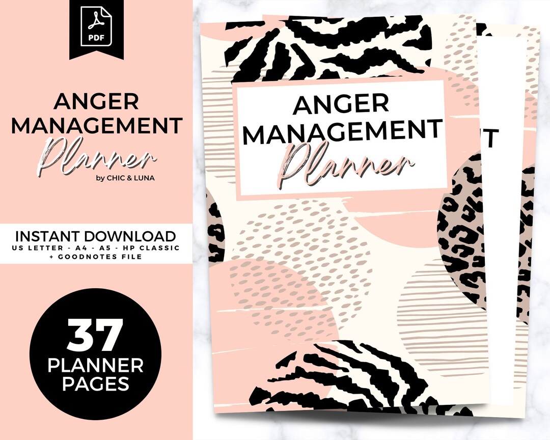 Anger Management Planner: Printable Mental Health Workbook (PDF) - Etsy