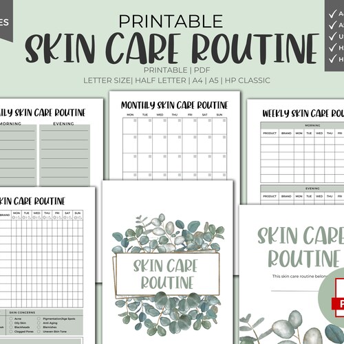 Beauty Routine Printable Planner. Self Care Journal. Skincare - Etsy Beauty Routine Printable Planner. Self Care Journal. Skincare - Etsy