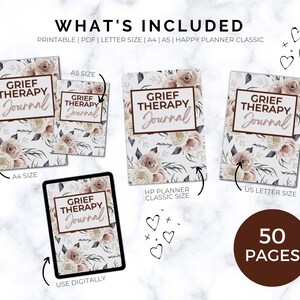 Grief Therapy Journal | Grief Therapy Worksheets | Coping With Loss ...