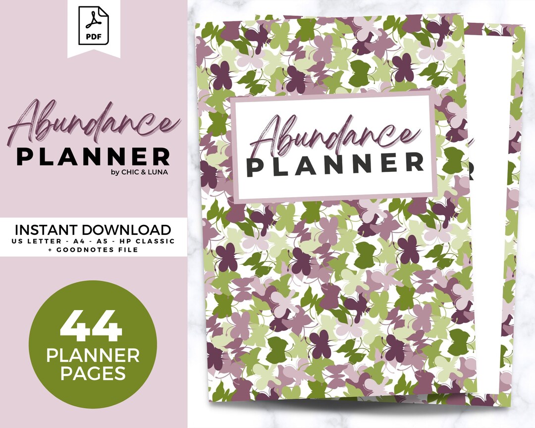 Printable Abundance Planner: Money Mindset Journal (digital Planner) - Etsy