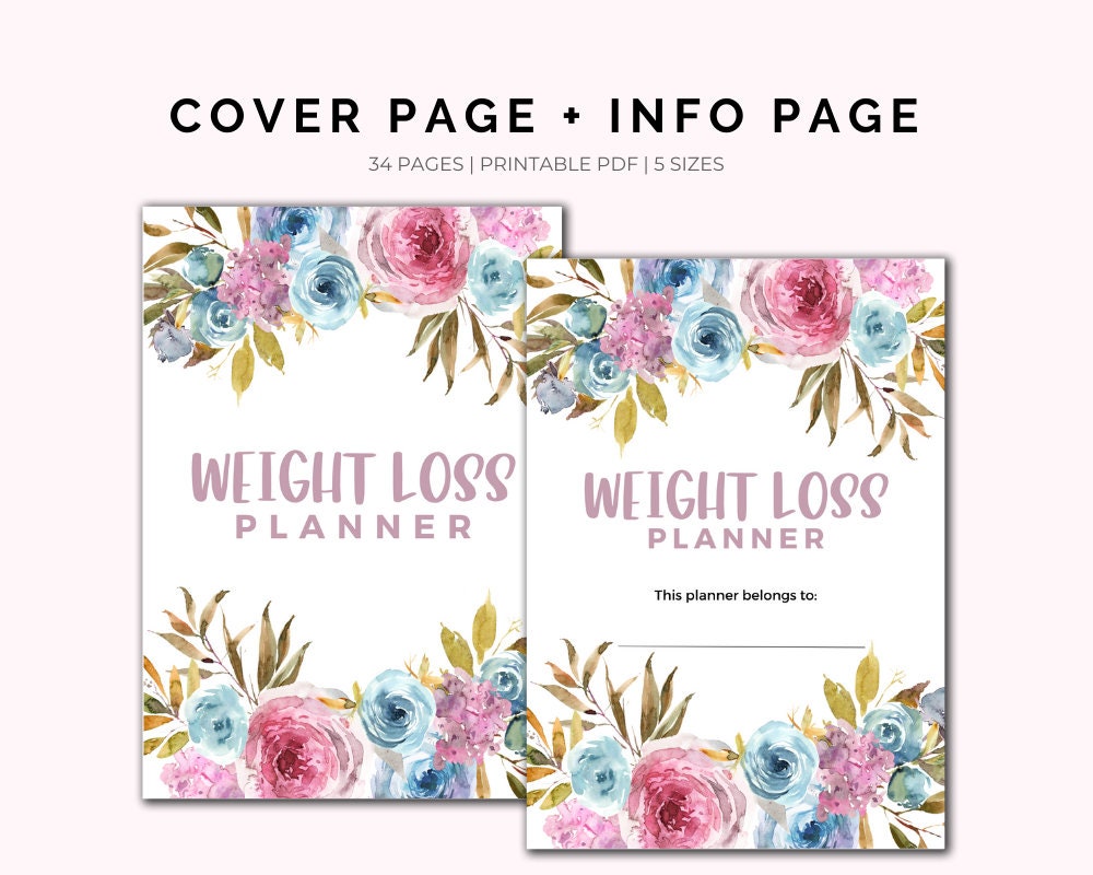 Weight Loss Journal Tracker Download, Planner, Workout Fitness ...