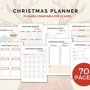 Christmas Planner Printable, Holiday Planner, Gift Budget Planner ...