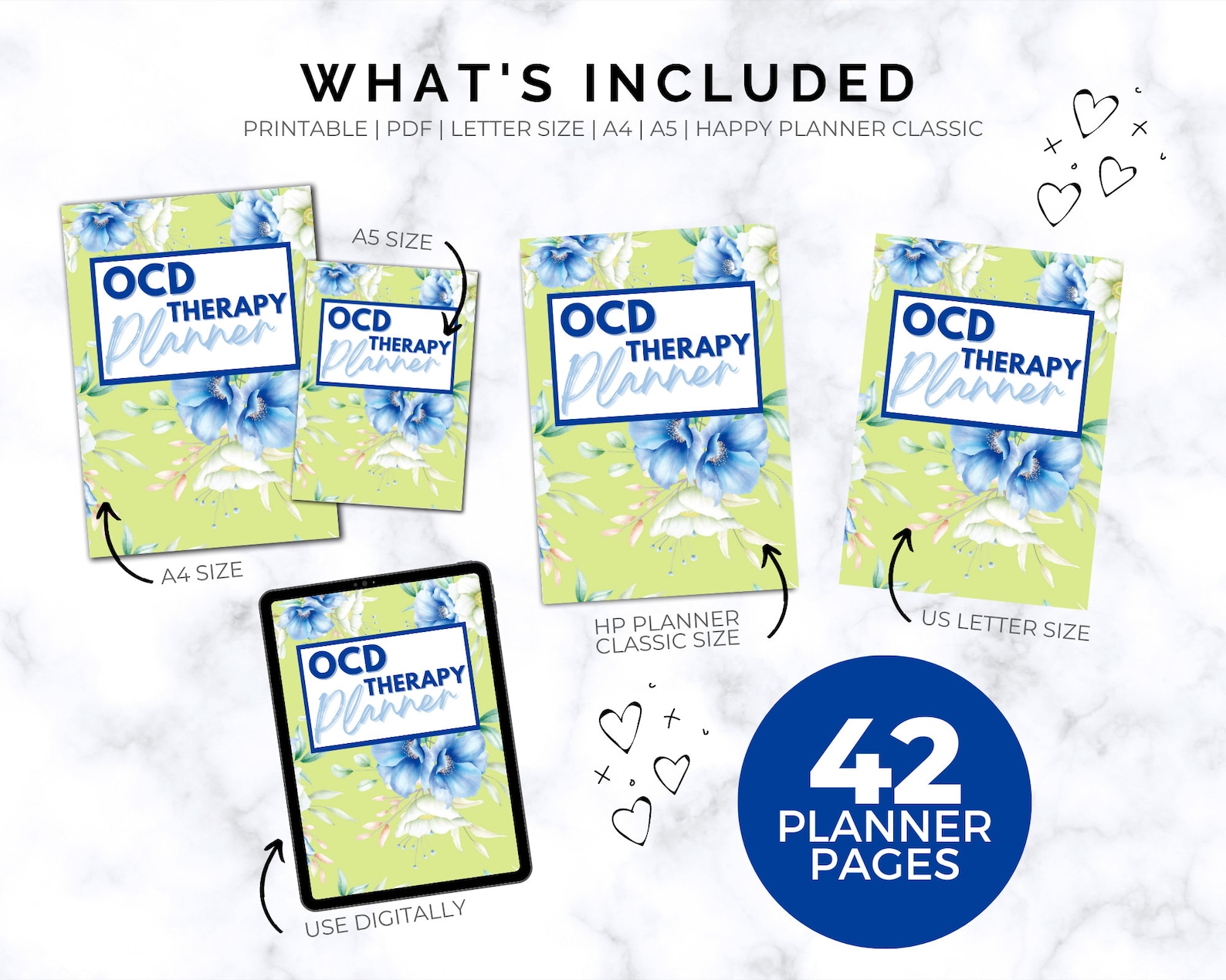 OCD Therapy Planner OCD Worksheet OCD Triggers Printable Obsessive ...