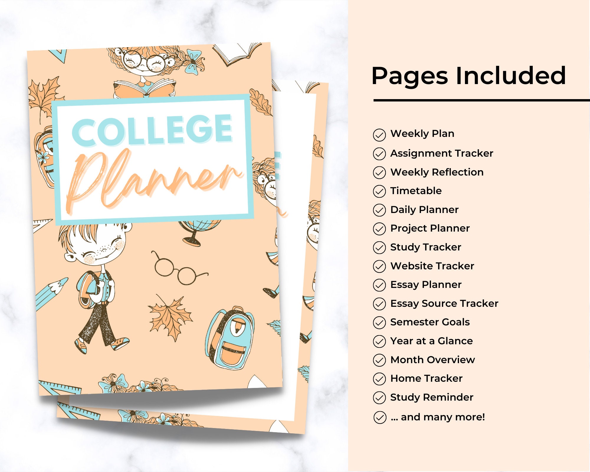 College Planner Printable College Student Planner Student Semester ...