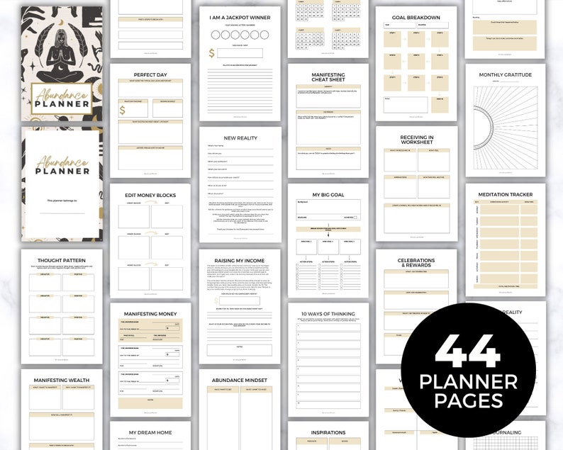 Printable Abundance Planner Money Mindset Journal - Etsy
