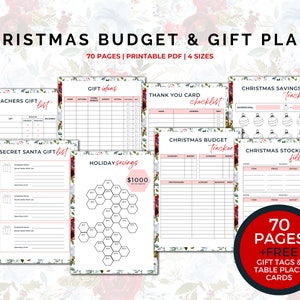 Christmas Planner Printable, Holiday Planner, Gift Budget Planner ...