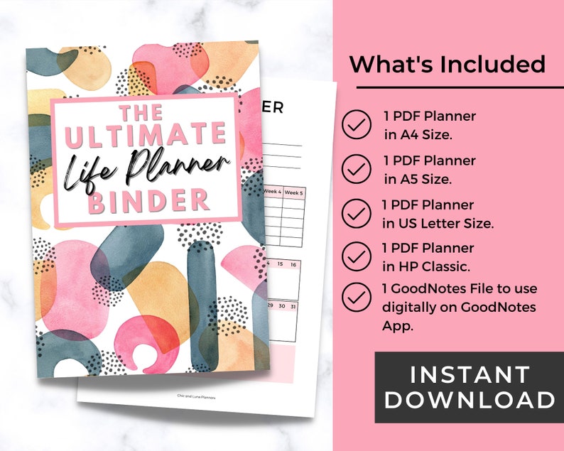 Ultimate Life Planner Binder: 110 Printable Pages (PDF) - Etsy