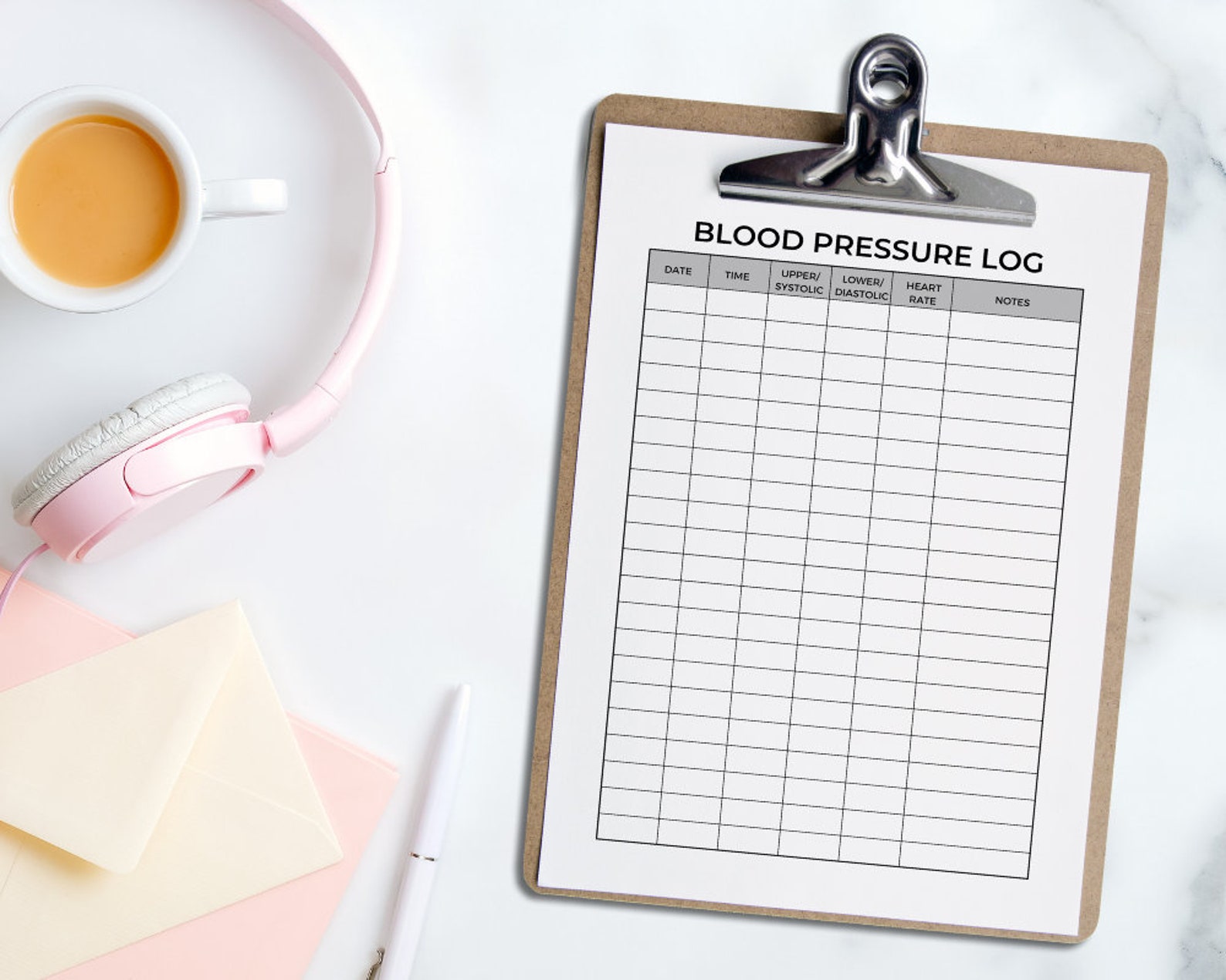 Blood Pressure Chart Printable Instant Download Medical Etsy UK
