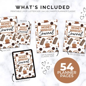 Money Mindset Journal | Printable Money Mindset Planner | Debt ...
