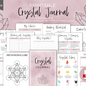 Crystal Planner Printable Instant Download, Crystal Journal, Crystal ...
