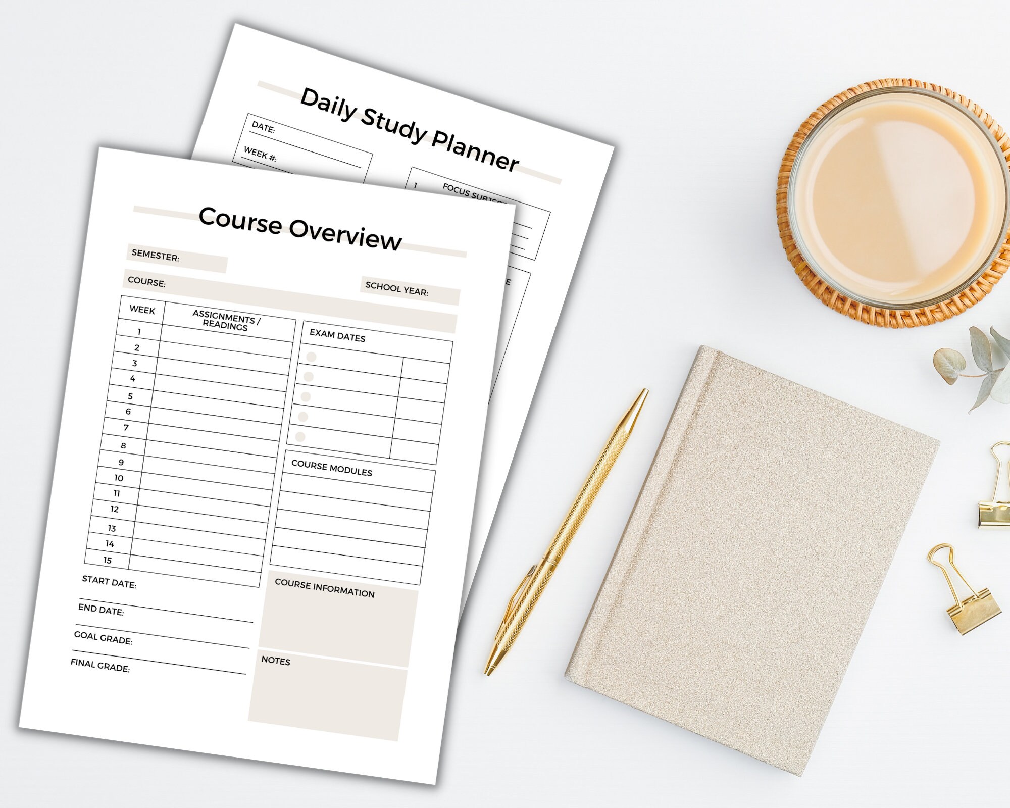 University Planner Printable Student Planner Printable - Etsy Australia