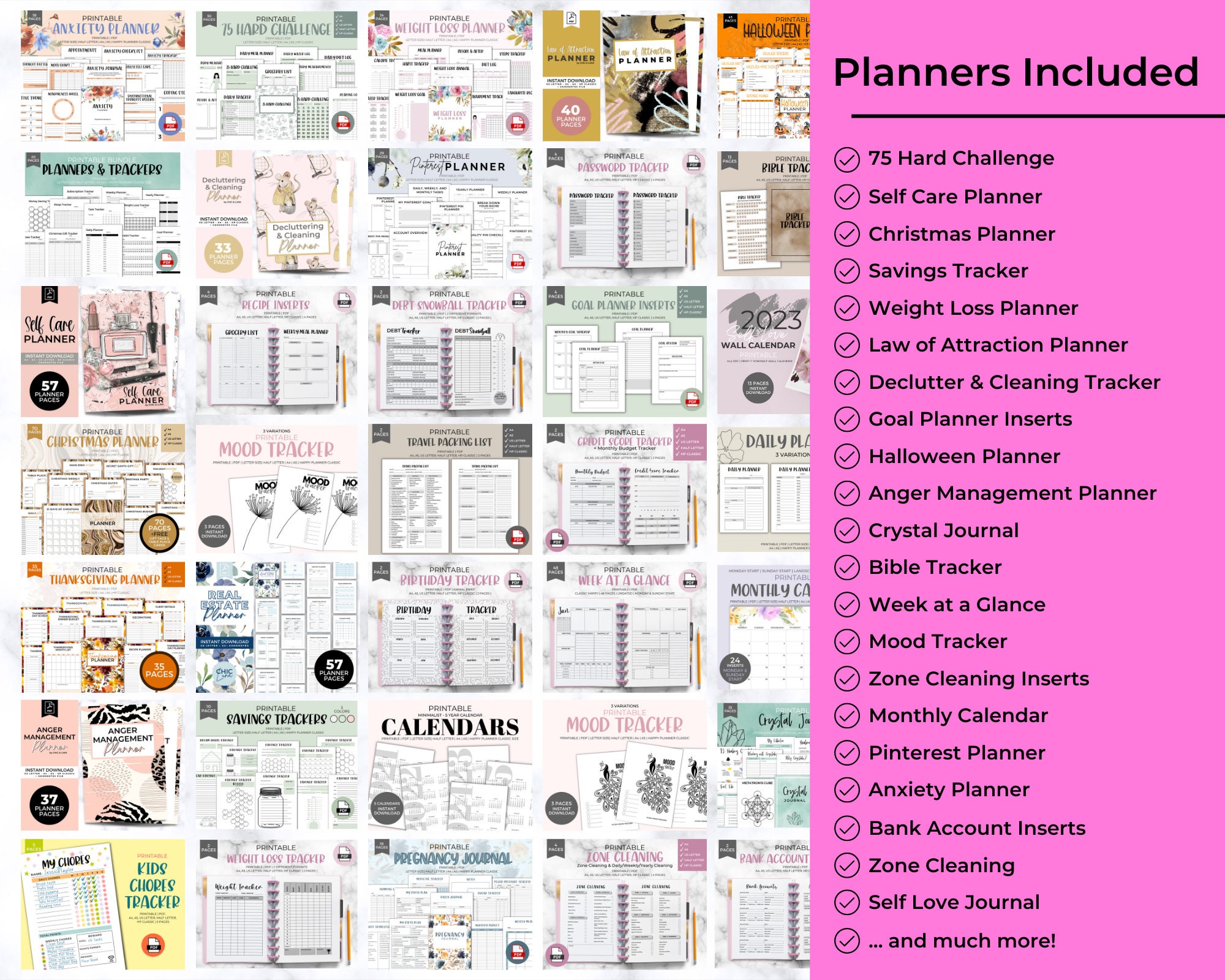 Whole Shop Bundle All the Planners and Inserts in My Google Drive ...