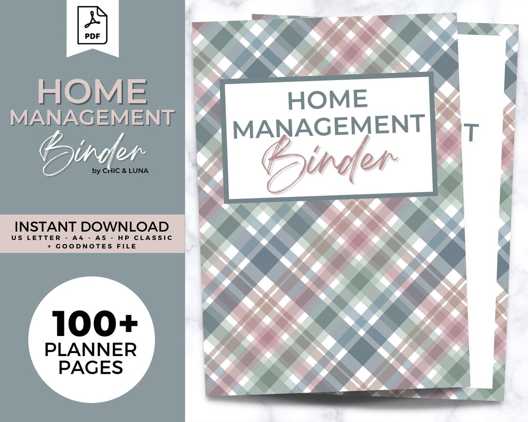 Household Binder Printable Ultimate Home Management Planner Household ...