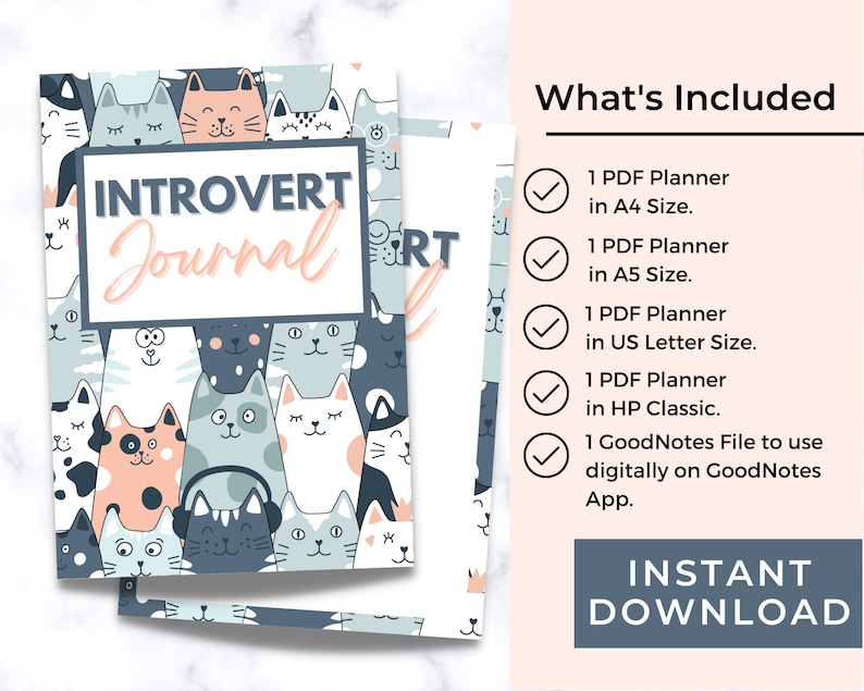 Introvert Journal: Printable Workbook, Self Help (PDF & Goodnotes) - Etsy