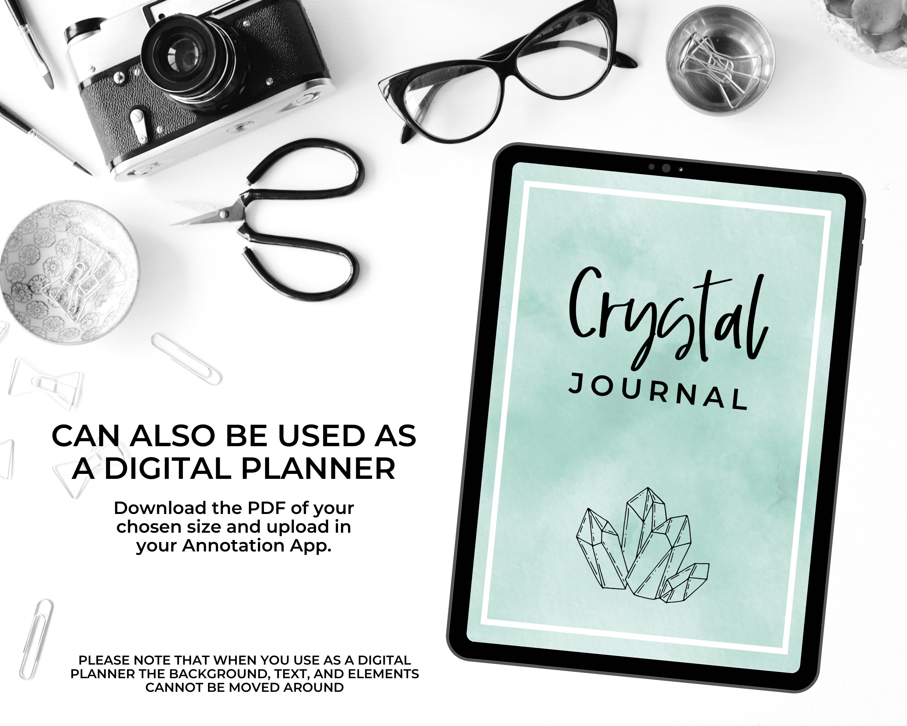 Crystal Planner Printable Instant Download, Crystal Journal, Crystal ...
