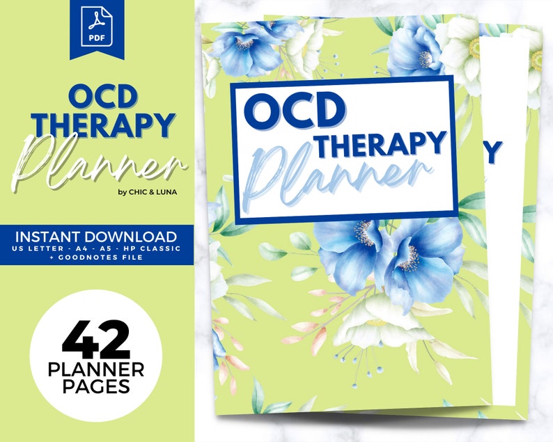 OCD Therapy Planner | OCD Worksheet | OCD Triggers | Printable ...