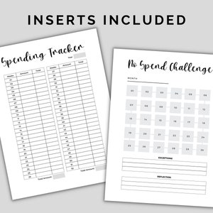 Spending Tracker Printable Instant Download, No Spend Challenge ...