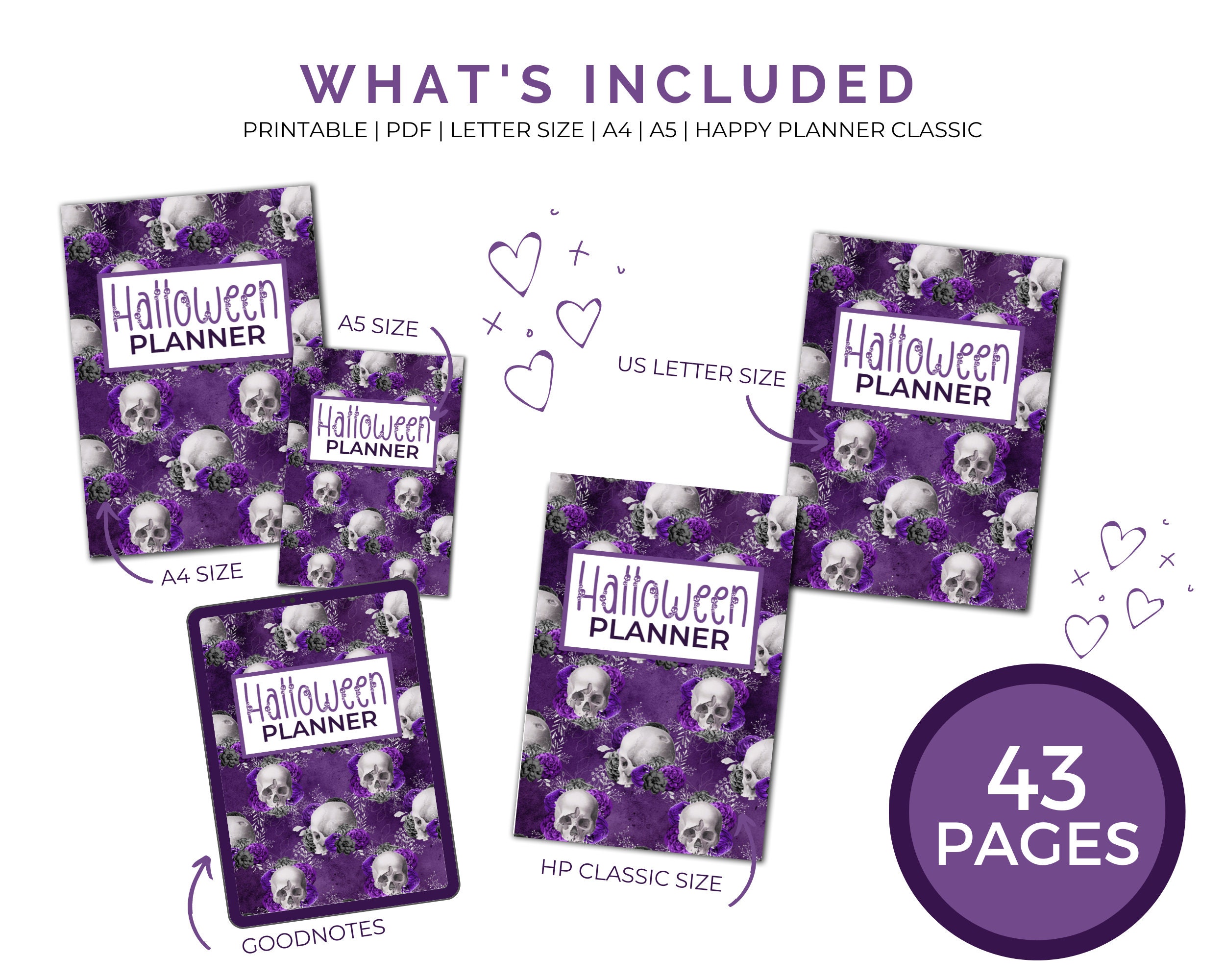 Halloween Planner Printable, Goodnotes Halloween Planner, Halloween ...