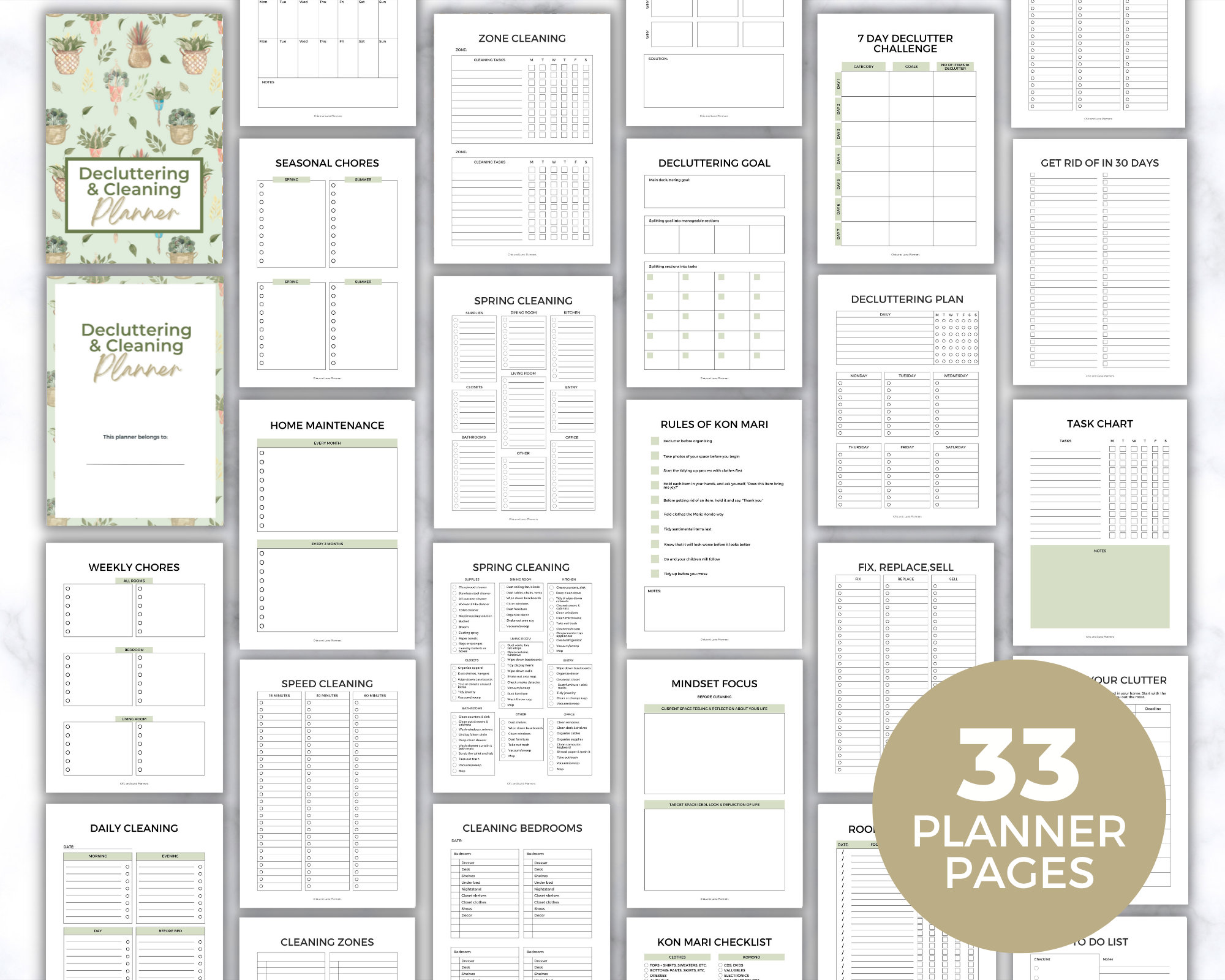 Decluttering Planner Printable Cleaning Journal - Etsy