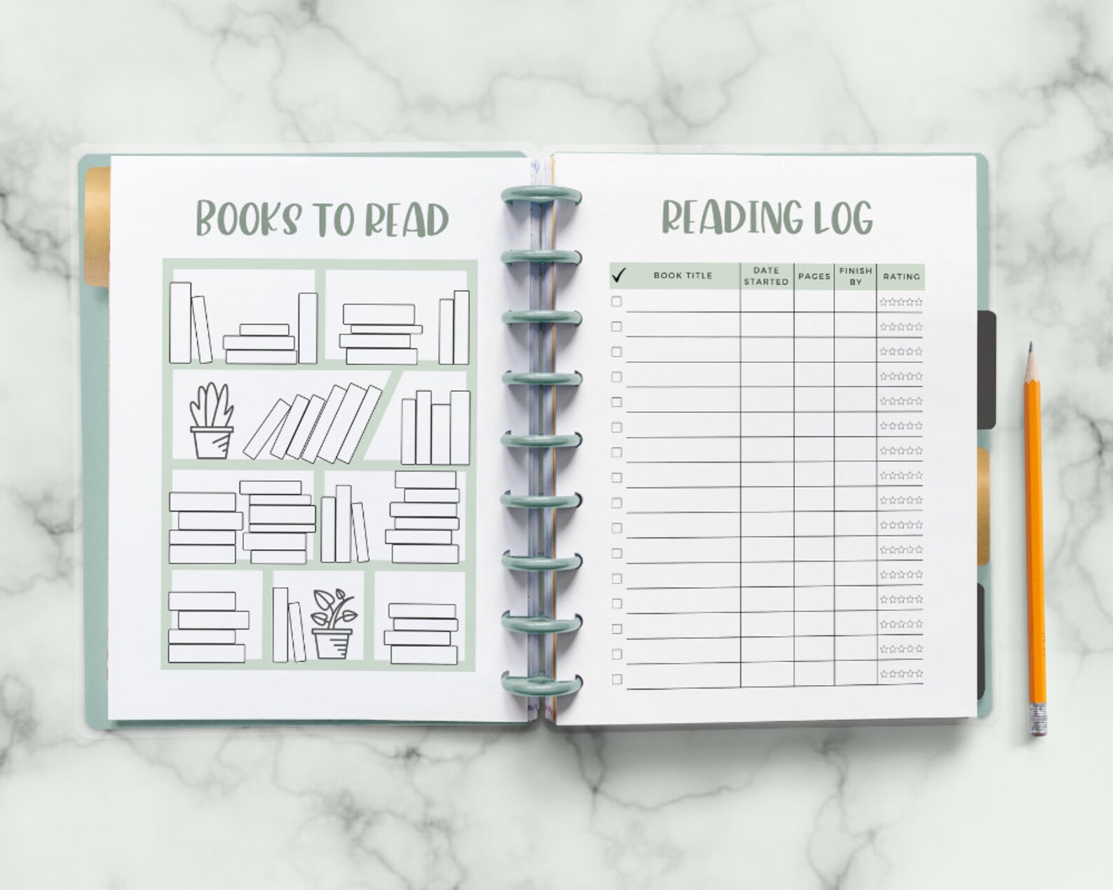 Book Journal Printable: Reading Log, Tracker, and Planner (PDF) - Etsy